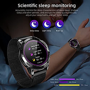 LOKMAT Military Smart Watch for Men,1.45" Full Screen Tactical Watches, Answer/Dial Calls AI Voice Smart Watches for Android iPhones Fitness Tracker Heart Rate/Sleep Monitor/Blood Pressure (Black)