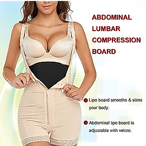Abdominal Board 360 Lipo Foam Ab Board Post Surgery Liposuction Waist Belly Wrap Board for Lipo Recovery (One Size, Black)
