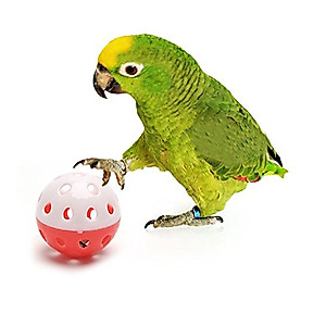 yuanhaourty Pet Parrot Toy Bird Hollow Bell Jingle Balls for Parakeet Cockatiel Chew Fun Cage Toys