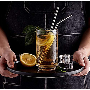 Sunwinc Reusable Metal Bent Straws 50pack in Bulk,10.5inch Stainless Steel Drinking Straws for 30oz/20oz Tumblers Yeti Cups Child Metal Straws(New All bent 50pcs -10.5" Silver)