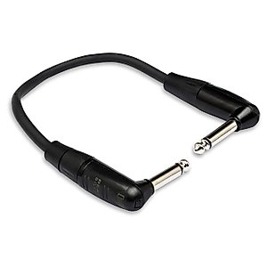 Hosa HGTR-000.5RR REAN Right Angle Pro Guitar Patch Cable, 6 Inch
