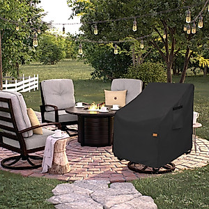UNARK Outdoor Rocking Chair Covers 2 Pack,Waterproof Heavy Duty Outdoor Chair Covers,Swivel Chair Cover,Outdoor Swivel Rocker Chair Covers ,Outdoor Rocker Covers Waterproof (28W x 33D x 39H Inch)Black