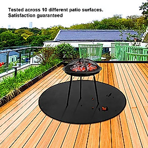 Fire Pit Mat 48 Inch Round, Grill Mats for Outdoor Grill Deck Protector High Temperature Resistance Protects Deck Garden Grass Fireproof Mat BBQ Mat Grill Floor Mat Patio Mat