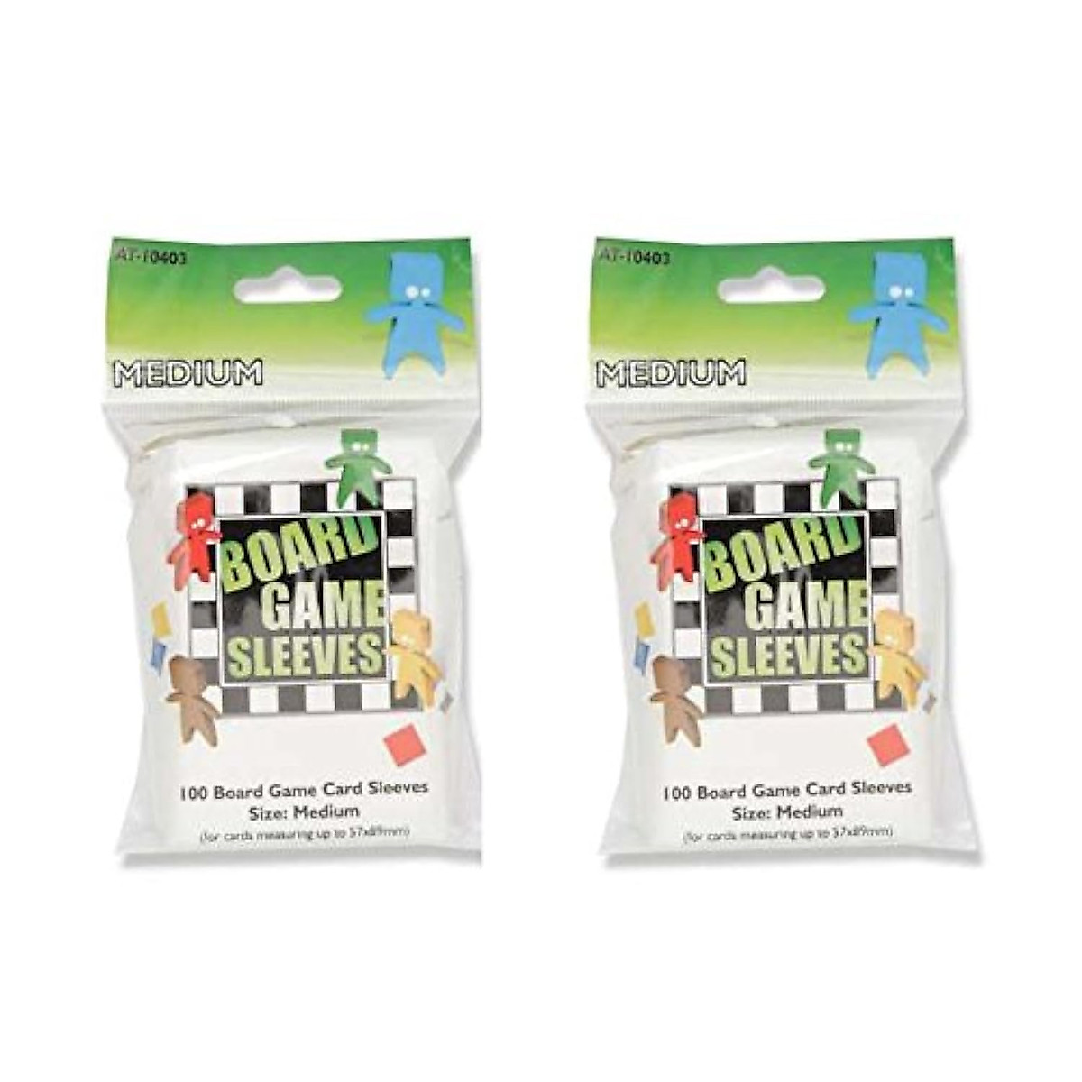 Arcane Tinmen Medium Board Game Card Sleeves – 57mm x 89mm – Bundle of 2 – 200 Sleeves Total