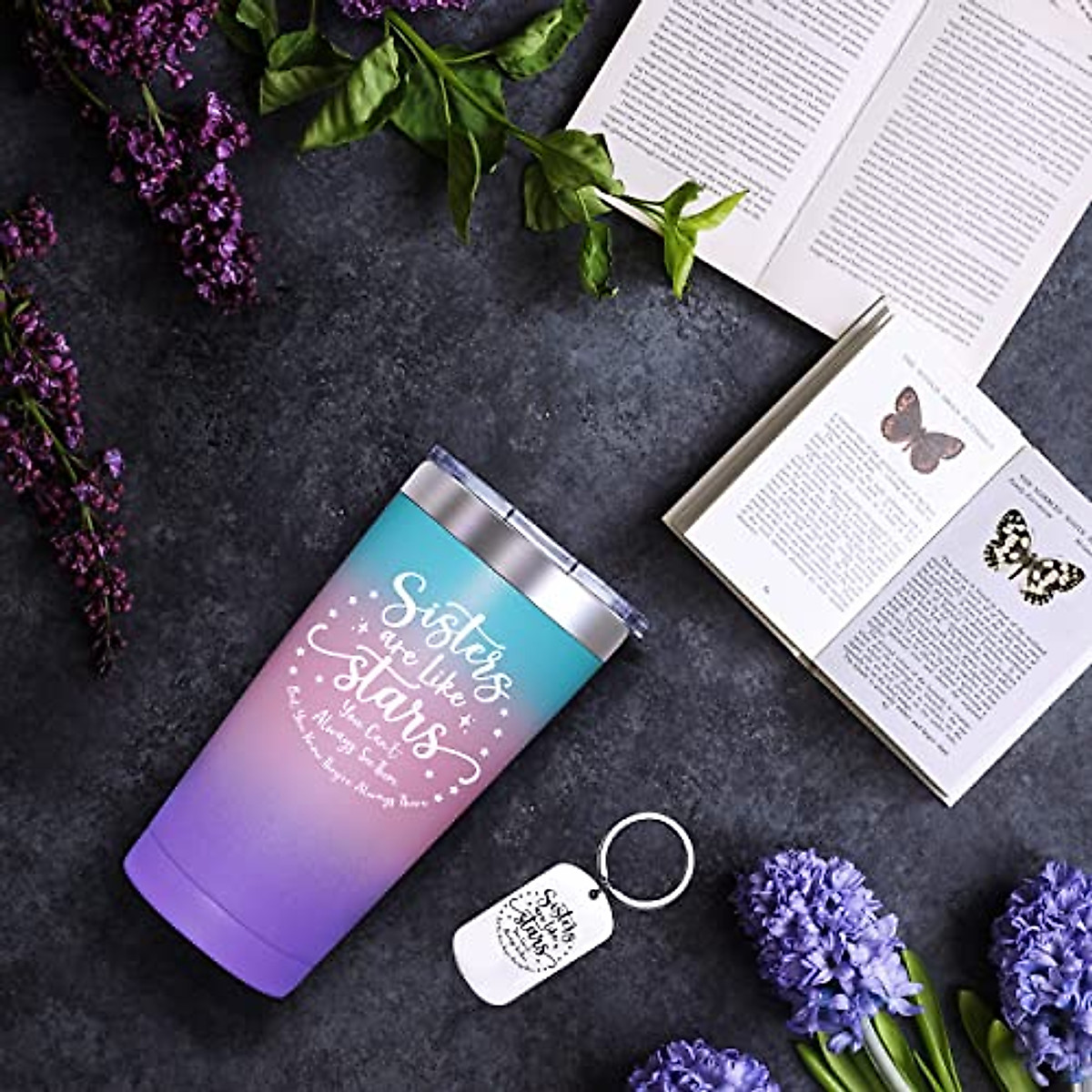 SpenMeta Sisters Gifts from Sister - Unique Gifts for Sister, Funny Sister Birthday Gifts from Sister, Little Sister, Big Sister Present Ideas Christmas Graduation Gift - Cup Tumbler