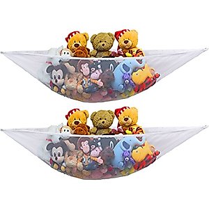 2 PK - Simplehouseware Stuffed Animal Jumbo Toy Storage Hammock