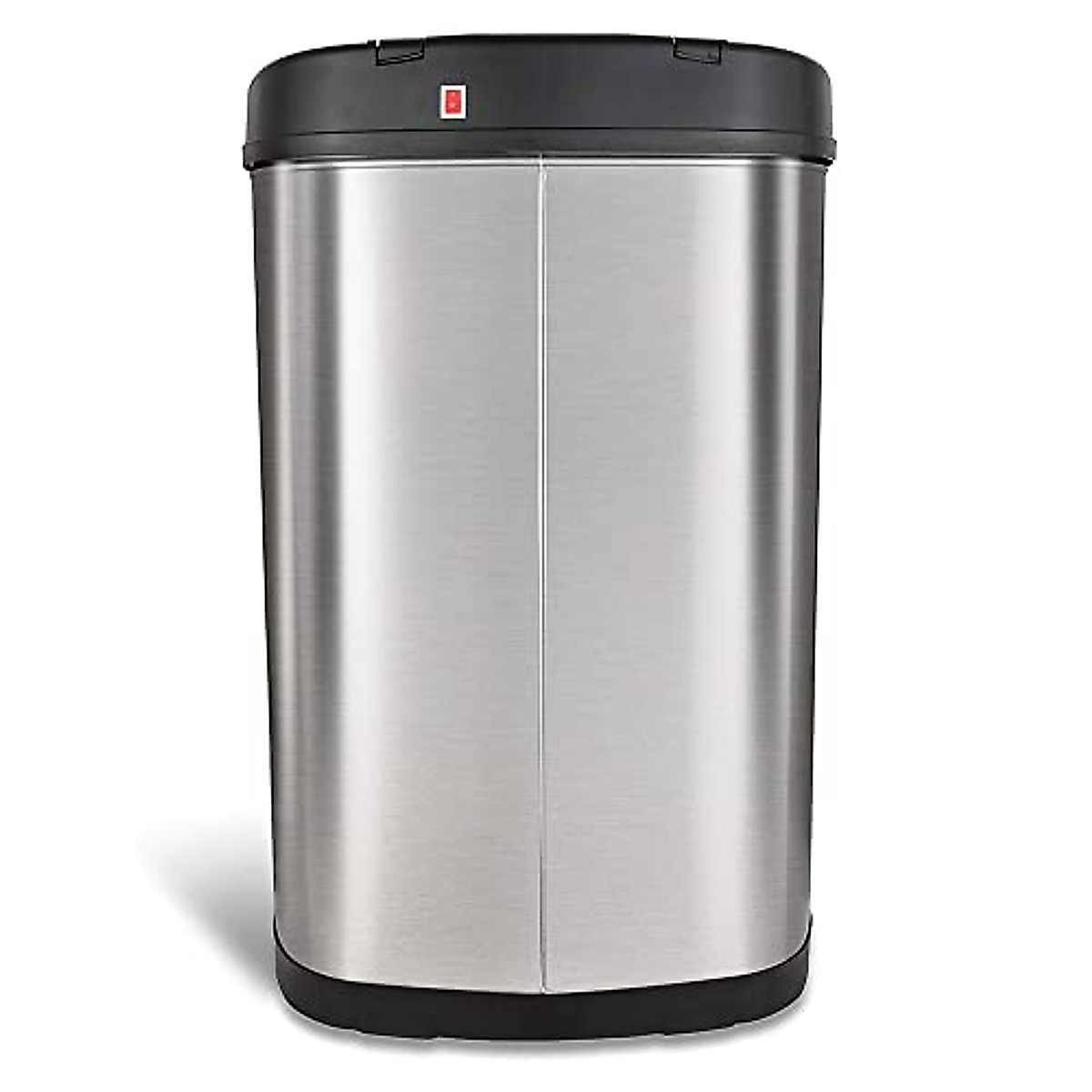 Ninestars 13.2 Gal Rectangular Stainless Steel Automatic Soft Close Motion Sensor Trash Can with Manual Mode, Ring Liner, and Non-Skid Base (2 Pack)