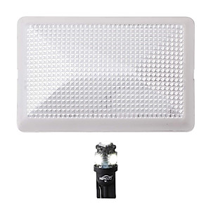 HERCOO LED Clear Dome Light Interior Reading Light Lens White Blubs Housing for E9SZ-13783-A Compatible with Ford Ranger 2004-2011, F250 F350 F450 F550 Super Duty 1999-2004 Aftermarket Replacement