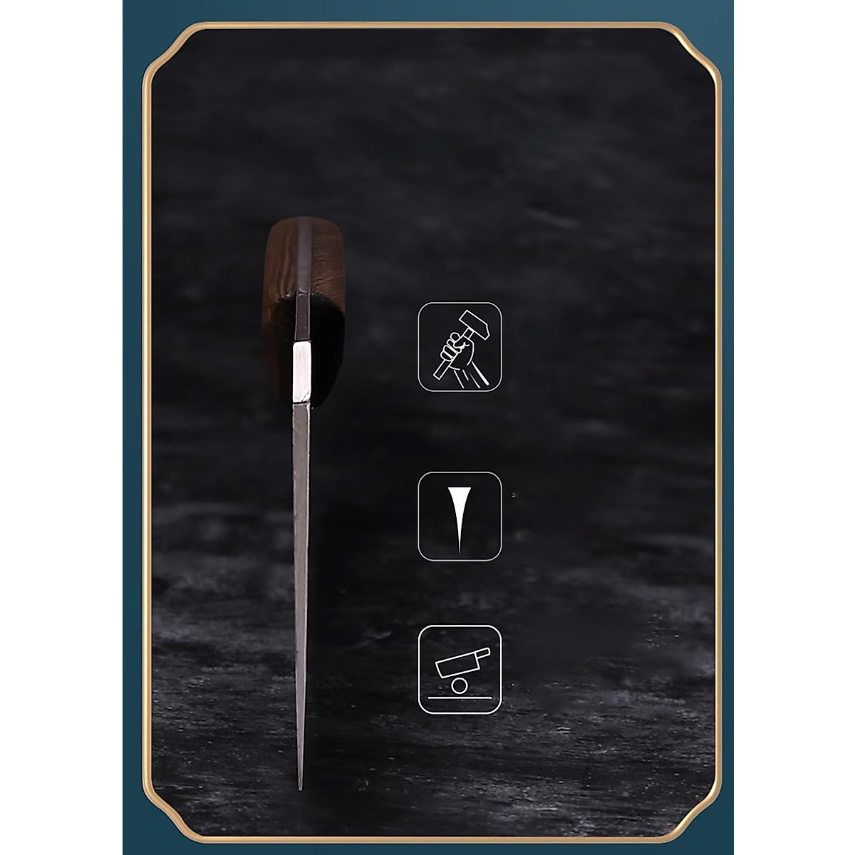 DENGJIA Chef Knife 7.2 Inch Chinese Chef's Knife and Meat Cleaver with Rosewood Handle Kitchen Knife