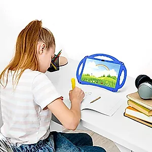 TopEsct Kids Case for Samsung Galaxy Tab A8 Lite 10.5" 2022 (SM-X200/SM-X205/SM-X207), Kid-Proof Cover with Kickstand & Three Handles and Strap for Galaxy Tablet A8 10.5 Inch 2022 (Violet)