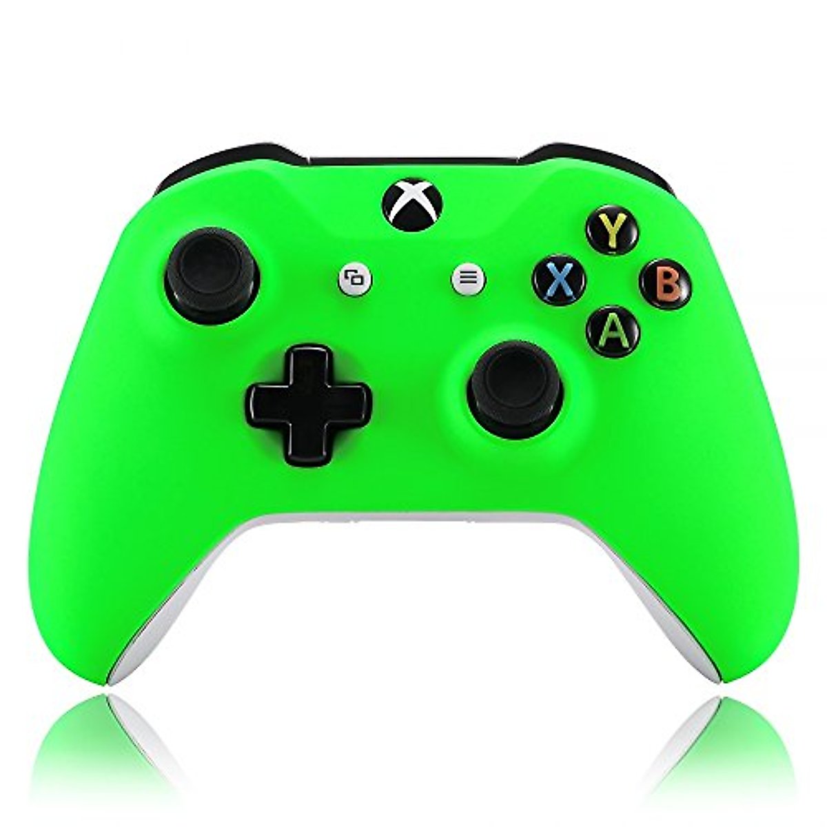 eXtremeRate Neon Green Soft Touch Grip Front Housing Shell Faceplate for Xbox One X S Controller Model 1708 - Controller NOT Included