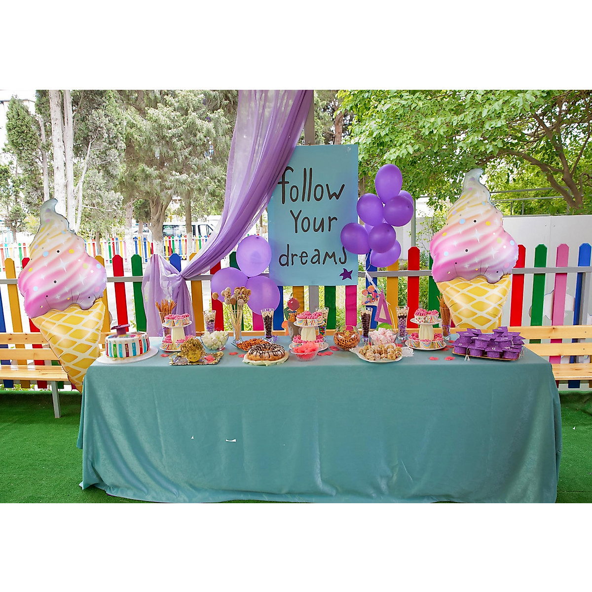 4pcs Ice Cream Balloon for Wedding Birthday Babyshower Theme Party Decoration 37Inch