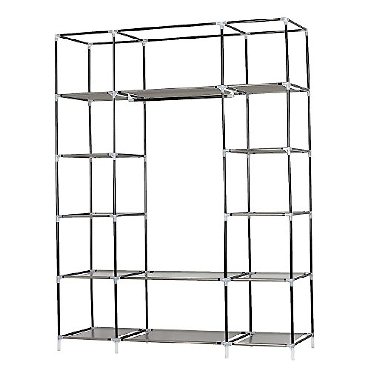 Lykos 5-Layer 12-Compartment Non-Woven Fabric Wardrobe Portable Closet Navy (133x46x170cm)