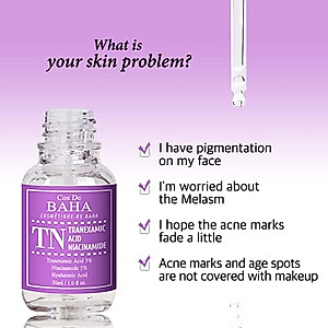 Tranexamic Acid 5% Serum with Niacinamide 5% for Face/Neck - Helps to Reduce the Look of Hyper-Pigmentation, Discoloration, Dark Spots, Remover Melasma, 1 Fl Oz