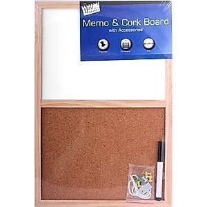 Split Memo Dry White Wipe Board & Cork Board Kitchen Office Home 45cm x 30cm