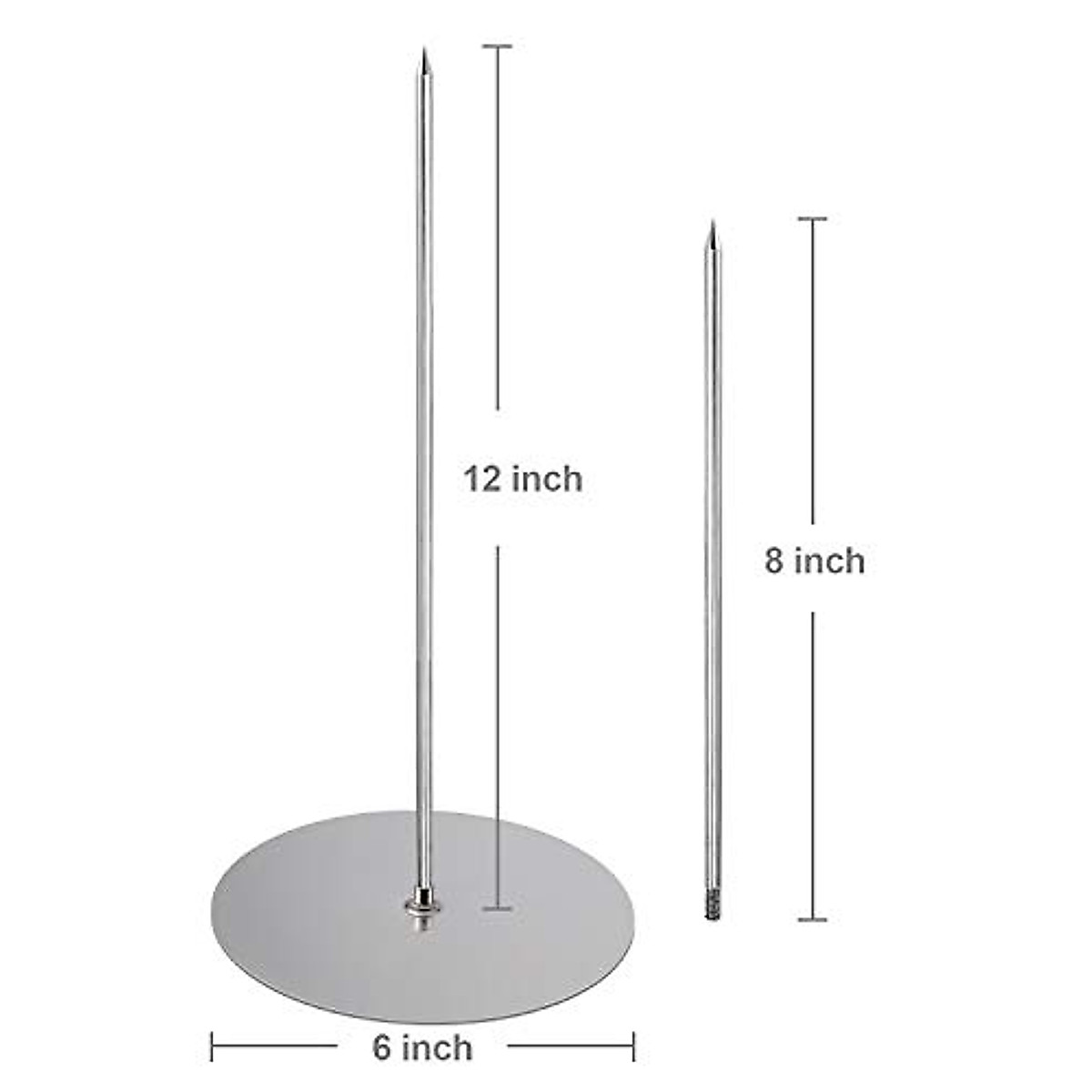ZAUGONTW Vertical Skewer Grill - Stainless Removable Vertical Brazilian Barbecue Grilling Rack Meat Spit - Perfect for Steak, Whole Chickens, Whole Fish, Large Meat