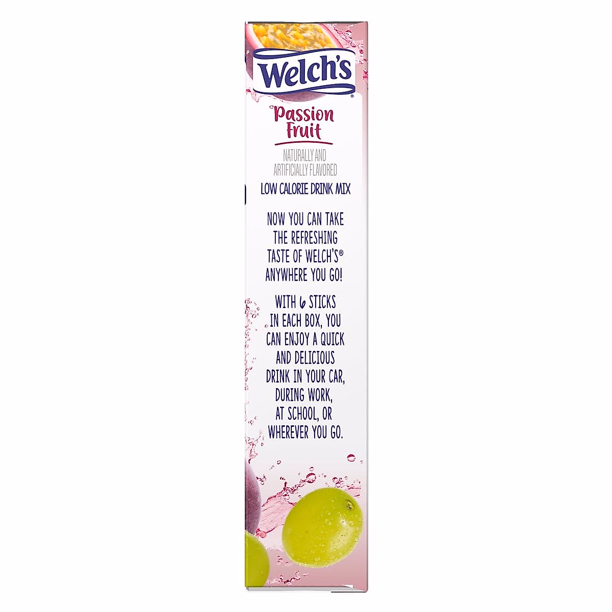 Welch's Singles To Go Drink Mix Passion Fruit, 6 Boxes (36 Servings)