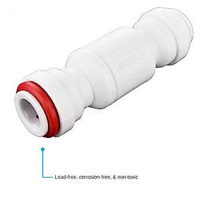 John Guest 3/8 Inch Imperial Single Check Valve, Push to Connect Plastic Plumbing Fitting, 3/8SCV-US