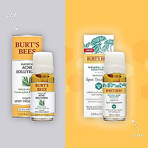 Burt's Bees Natural Acne Solutions Targeted and Minimizing Spot Treatment for Oily Skin, 0.26 Oz (Package May Vary)
