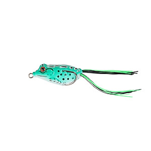 5pcs Frog Topwater Fishing Crankbait Lures Double Sharp Hooks Soft Bait for Bass Salmon Freshwater Saltwater Fishing with Tackle Box