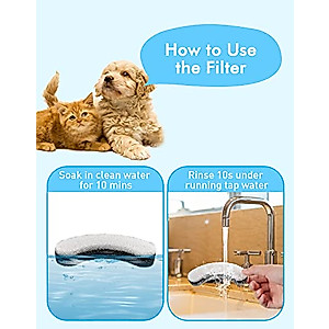 NPET WF100 Cat Water Fountain, 54oz/1.6L Automatic Pet Fountain Cat Water Dispenser with 2 Flow Modes, Light Quiet Pump for Cats