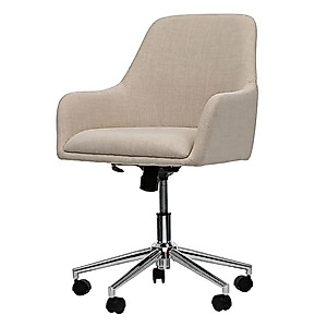 Alera ALEWS4251 Mid-Century Task Chair Supports Up to 275 lbs. 18.9 in. to 22.24 in. Seat Height - Cream
