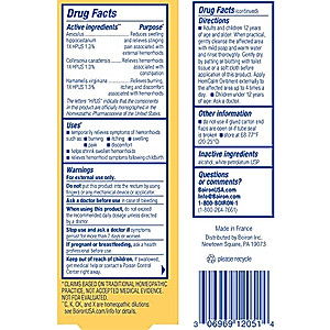 Boiron HemCalm Ointment for Hemorrhoid Relief of Pain, Itching, Swelling or Discomfort - 1 oz