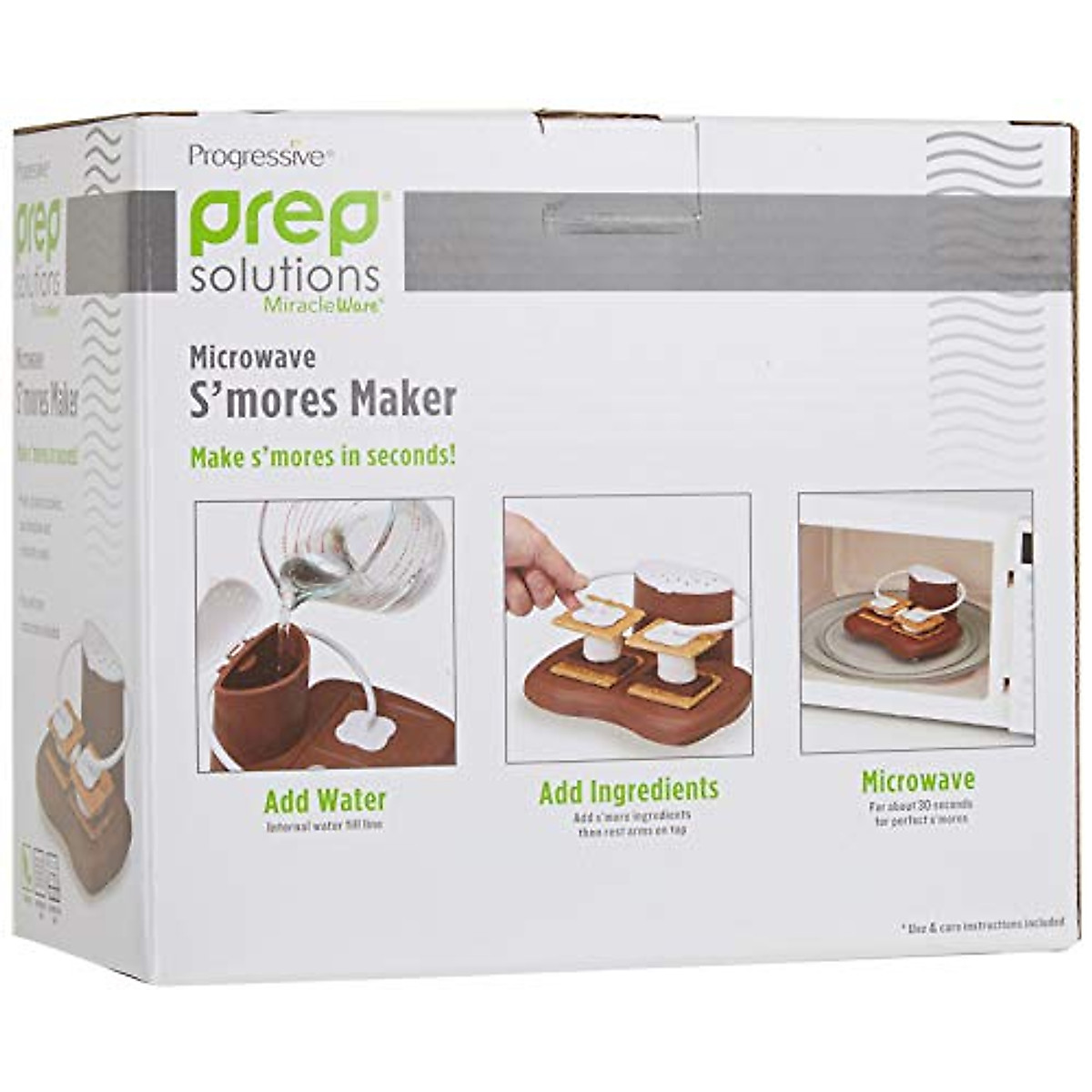 Progressive Prep Solutions Microwave S'mores Maker, Brown/White