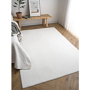 LIVEBOX Princess Pink Rug 3x5 Feet,Fluffy Rug for Girls Bedroom, Cute Furry Rug for Baby Kids Nursery Room, Non Shedding and Non Slip Washable Rug Shaggy Carpet for Living Room Teen Dorm