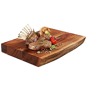 Zassenhaus Chopping Board Made of Acacia Wood, Solid Chopping Block, Wooden Chopping Board for Meat, Sustainably Grown Hardwood, Kitchen Board, 16" x 11.8" x 2"
