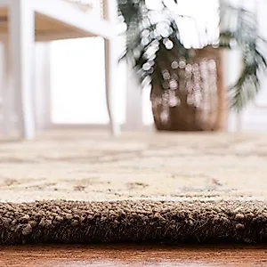 SAFAVIEH Anatolia Collection Area Rug - 6' x 9', Brown & Taupe, Handmade Traditional Oriental Wool, Ideal for High Traffic Areas in Living Room, Bedroom (AN556C)