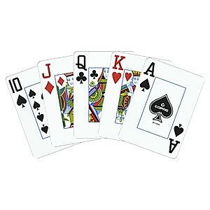 Copag 1546 Design 100% Plastic Playing Cards, Poker Size (Standard) Red/Blue (Jumbo Index, 1 Set)