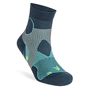 Balega Athletic Support Compression Fit Performance No Show Running Socks for Men and Women (1 Pair), Blue/Legion Blue, Large