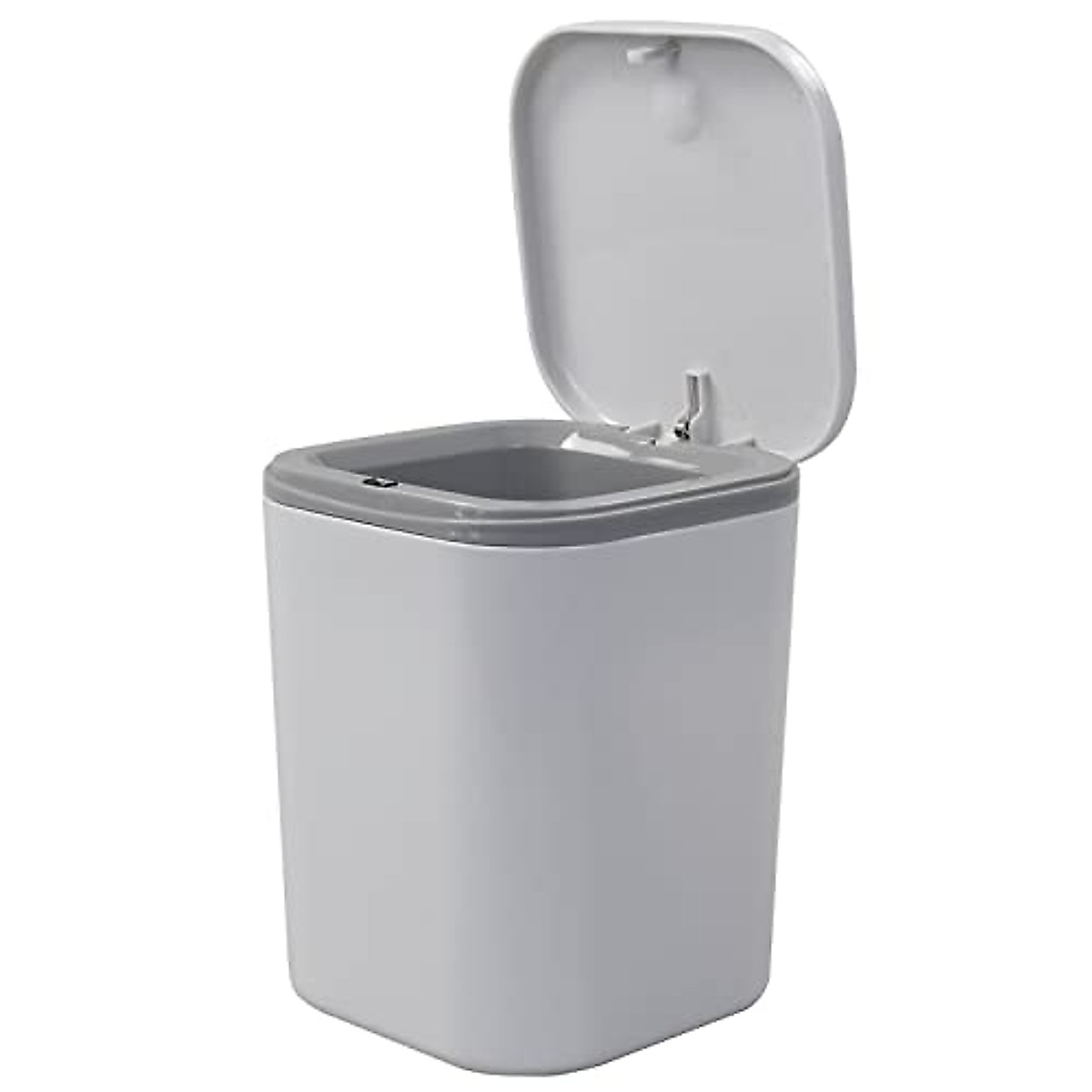 Vababa Grey 2 L/0.5 Gallon Tiny Trash Can, Push-Button Mini Garbage Can