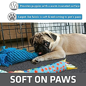 Drymate Dog Playpen Mat, Absorbent, Waterproof, Non-Slip, Machine Washable, XL Size (60” x 74”), Reusable Puppy Pad for Training, Whelping, Housebreaking, Incontinence, and Crate/Kennel (USA Made)