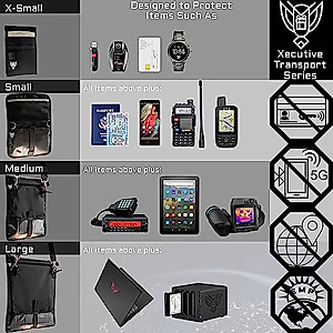 Xtreme Sight Line ~ Xecutive Transport Faraday Backpack for Laptops, Tablets, and Other Mid-Size Electronics ~ Tracking/Hacking Defense ~ Red