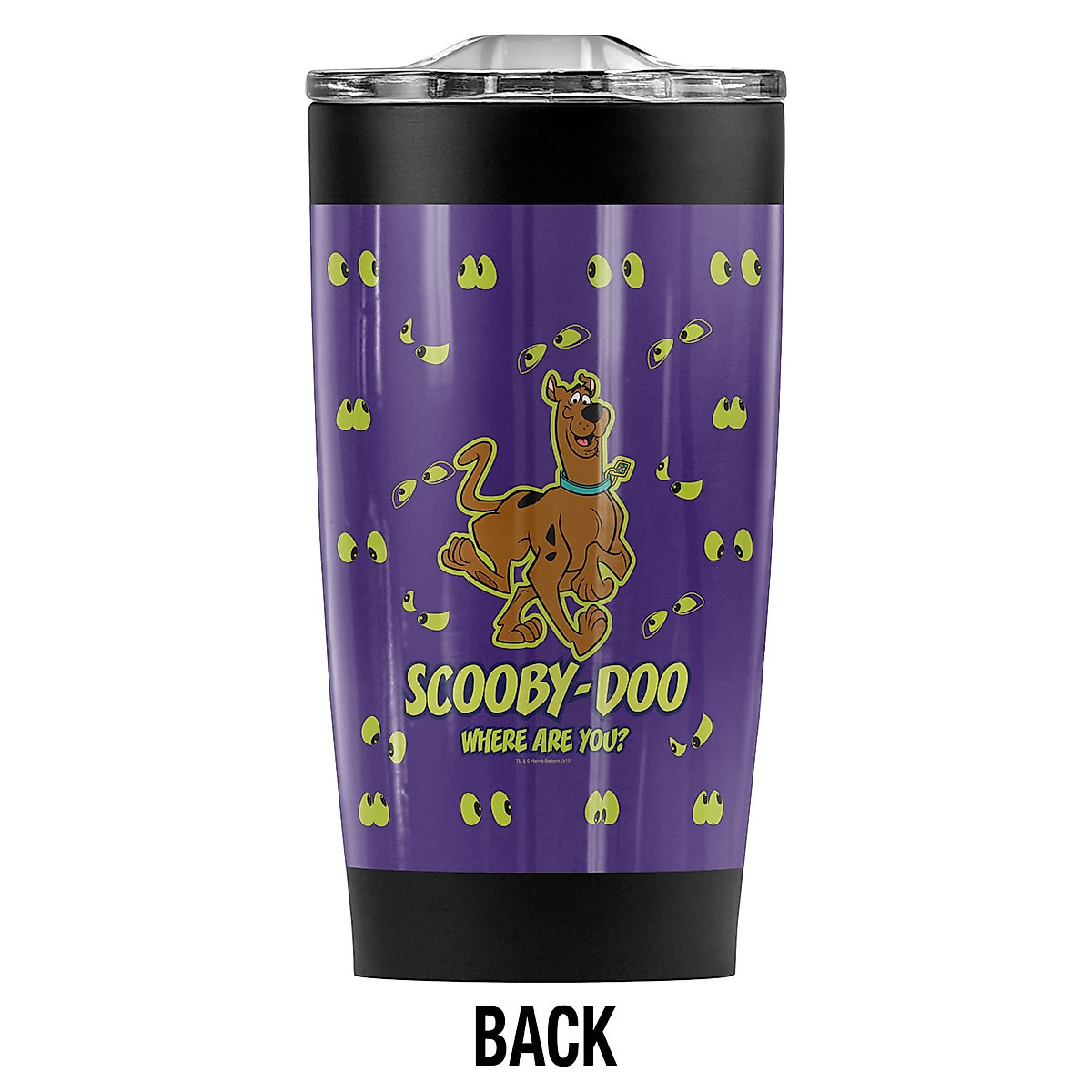 Logovision Scooby-Doo Eyes Upon You Stainless Steel Tumbler 20 oz Coffee Travel Mug/Cup, Vacuum Insulated & Double Wall with Leakproof Sliding Lid | Great for Hot Drinks and Cold Beverages