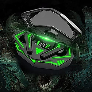 Wireless Bluetooth Ear Buds, Bluetooth 5.2 Gaming Headset, HD Calls Low Latency Intelligent Noise Reduction Fingerprint Cool Headphones, IPX6 Waterproof Earbuds (Multi)