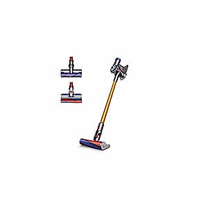 Dyson V8 Absolute Cordless Stick Vacuum Cleaner: Bagless, HEPA Filter, Telescopic Handle, Rotating Brushes, Battery Operated, Portable, Up to 40 Min Runtime + Clean & Carry Kit, Yellow