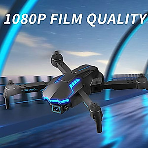 RiskOrb Drone with 1080P Dual Camera for Kids Beginners Adults,Optical Flow Positioning & Altitude Hold,Intelligent Obstacle Avoidance,Toys Gifts for Boys Girls ,One Key Start/Landing/Calibrate,360° Flips,X6 Pro FPV WiFi RC Quadcopter, 2 batteries