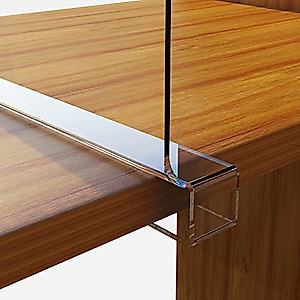 CRYSFLOA Acrylic Shelf Dividers 4 Pack Shelf Dividers for Closet Organization Wood Shelves Organizer Cabinet Shelf Separator for Home Office Cabinets Divider for Kitchen Set of 4
