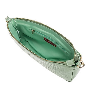 IXEBELLA Clutch Shoulder Bag Chic Retro Purse PU Leather Handbag for Women (Mint)