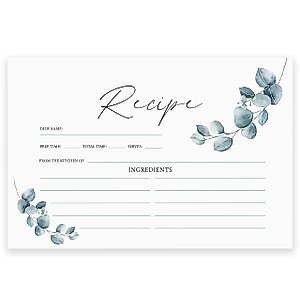 Premium Recipe Cards Double Sided- 4x6 Inches Thick Recipe Card with Plenty of Writing Space - Set of 50 Blank Recipe Cards - Ideal Recipe Cards for Bridal Shower, Weddings,Graduation and Mother's Day