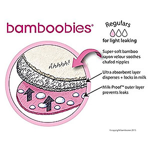 Bamboobies Women’s Nursing Pads, Reusable and Washable, Flirty Lace, Variety Pack, Leak-Proof Pads for Breastfeeding, 6 Pairs
