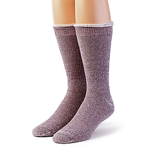 WARRIOR ALPACA SOCKS - Koze Kick Back Terry Lined Pure Alpaca Wool Socks For Men and Women (Large, Ultra Violet)