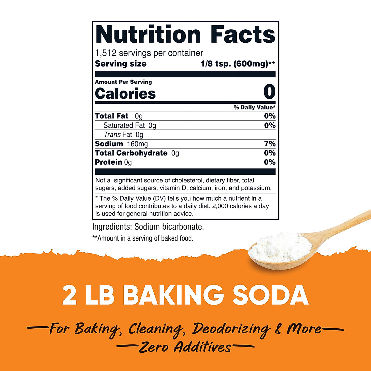 Nutricost Baking Soda (2 LBS) - For Baking, Cleaning, Deodorizing, and More (Pantry)