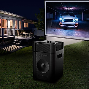 Ion Projector Plus Bluetooth 30-150" Battery Indoor-Outdoor-Karaoke-Speaker HDMI (Renewed)