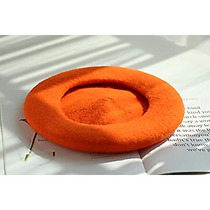 Yuri Japan Fruits Orange Peach Beret Cute Lolita Girl Hat Painter Cap Accessories for Women Gift (orange)