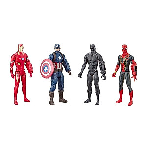 Avengers Marvel Endgame Titan Hero Series 12" Action Figures Captain America, Iron Spider, Black Panther, and Iron Man (4 Action Figures)