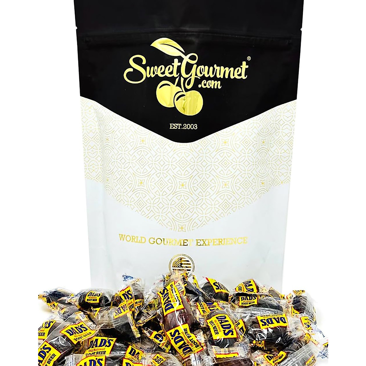 Dad's Wrapped Rootbeer Barrels | Hard Candy | Old Fashioned Bulk candies | 1 pound